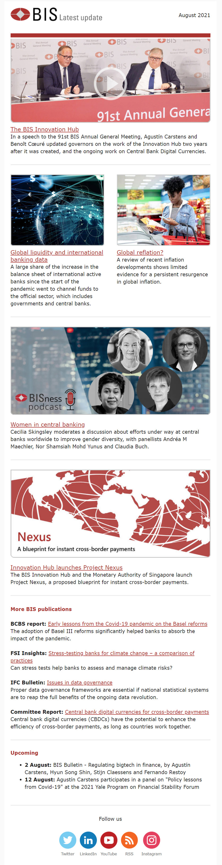 BIS monthly newsletter